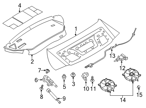 71190-T2A-A01 - Genuine Honda Up Beam L,FR Bump