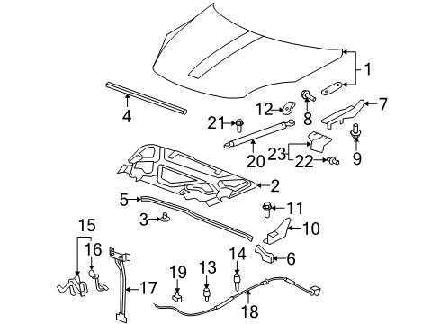 71198-TBA-A00 - Genuine Honda Spacer L,FR Bumper S
