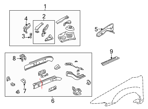 71130-TLA-A00 - Genuine Honda Beam, FR. Bumper