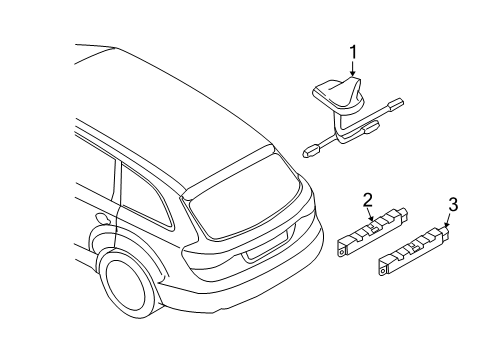 91570-TG7-A01 - Genuine Honda Clip, FR. Windshield Side Garnish