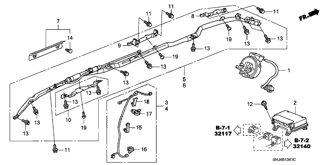 77900-SHJ-A71 - Genuine Honda Reel Assy., Cable (Furukawa)