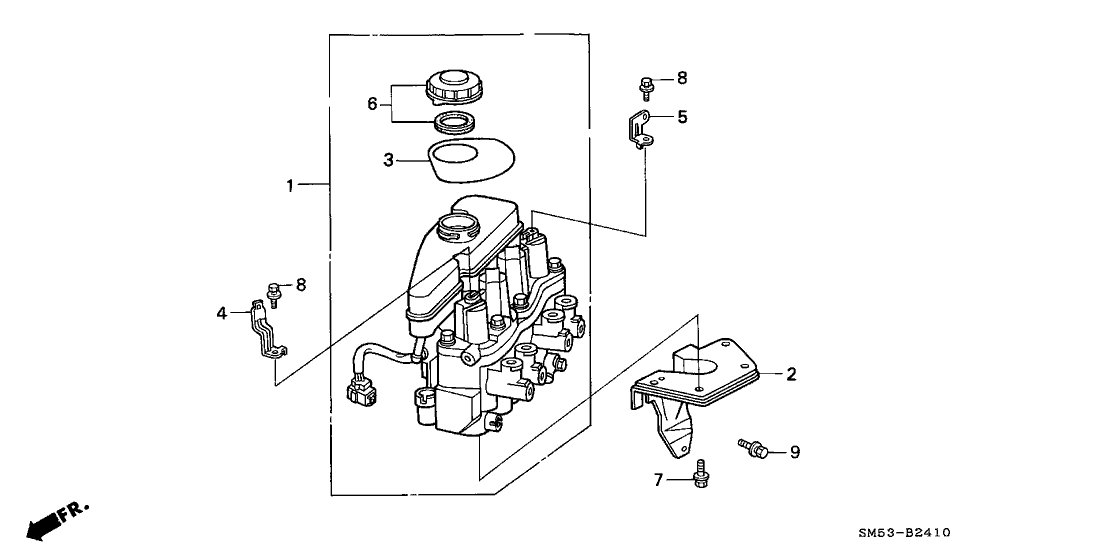 1992 Honda Accord 5 Door EX KL 4AT ABS Modulator