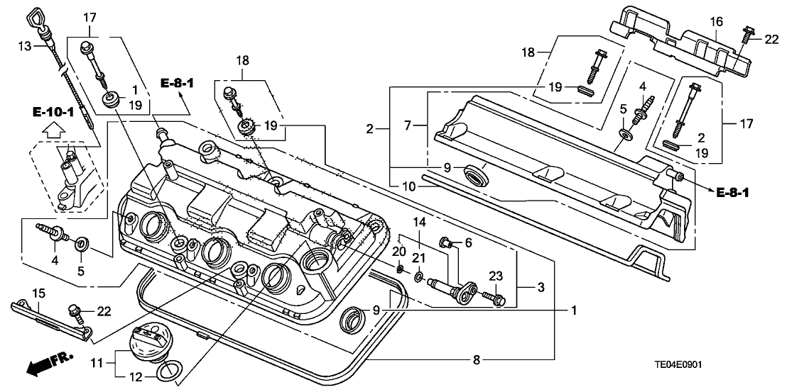 12310-R70-A00 - Genuine Honda Cover Assy., FR. Cylinder Head