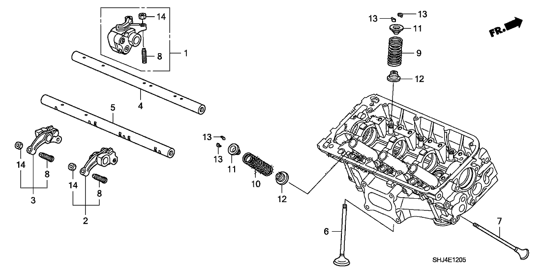 2010 Honda Odyssey 5 Door EXL KA 5AT Valve - Rocker Arm (Rear)