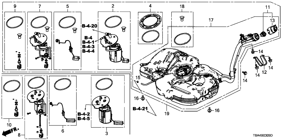 17060-TBA-L01 - Genuine Honda Set, Fuel Capless