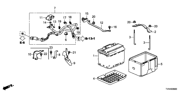 Battery - 2018 Honda Accord 4 Door EX-L KA CVT
