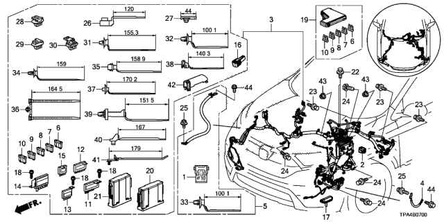 38232-TBA-A01 - Genuine Honda Fuse, Multi Block