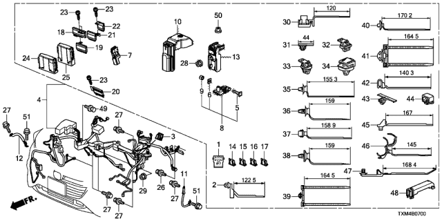 91545-TAA-003 - Genuine Honda Clip (159MM)