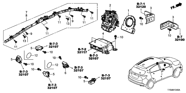 77975-T6A-J11 - Genuine Honda Sensor Assy.