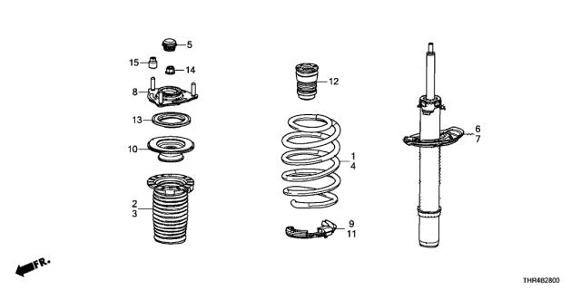 51726-THR-A01 - Genuine Honda Bearing, Front Shock Absorber Mount