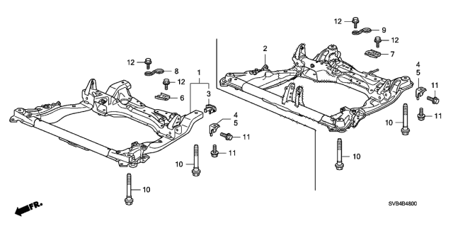 Front Sub Frame - 2011 Honda Civic 2 Door SI KA 6MT