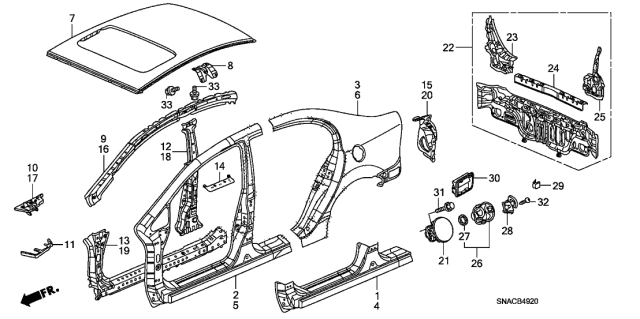 74480-SNA-A00 - Genuine Honda Adapter Assy., Fuel Cap