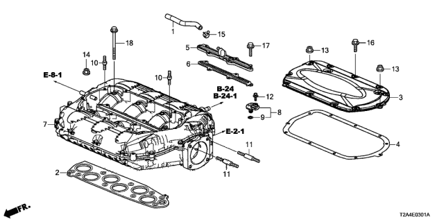 Intake Manifold (V6) - 2013 Honda Accord 4 Door EXL-V6 KA 6AT