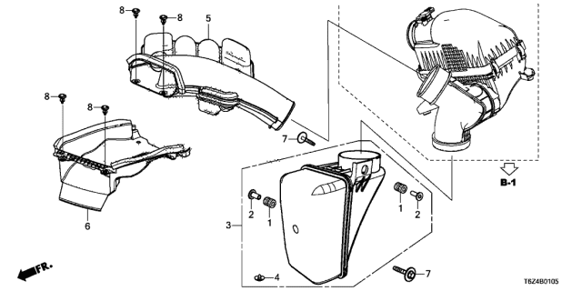 17248-RLV-A00 - Genuine Honda Guide, Air