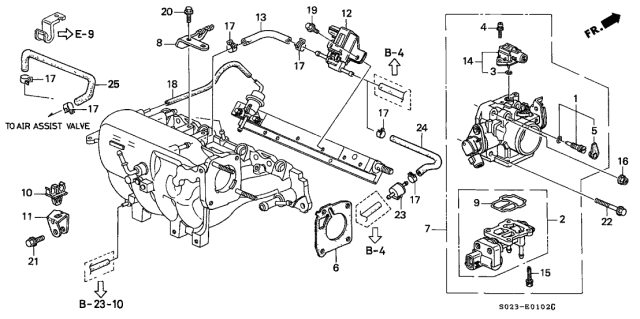 Throttle Body (VTEC) (AT) - 2000 Honda Civic 2 Door EX KA 4AT