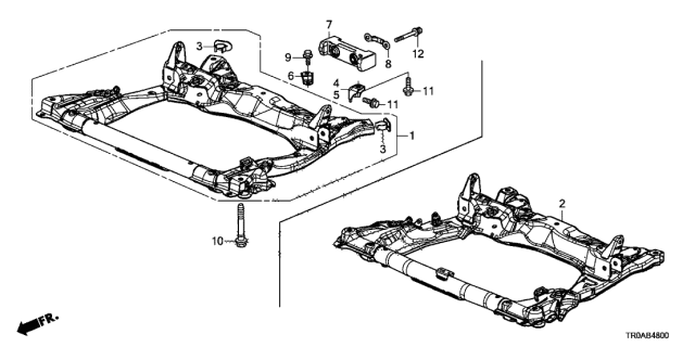 Front Sub Frame - 2013 Honda Civic 4 Door EX KA 5AT
