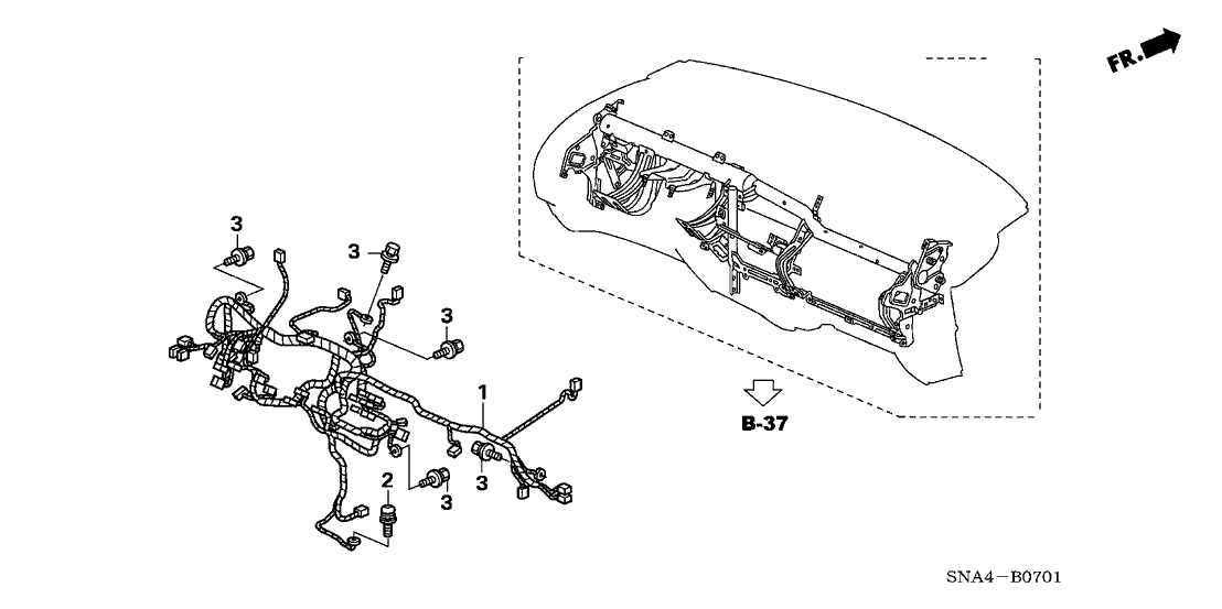 32117-SNA-A41 - Genuine Honda Wire Harness, Instrument