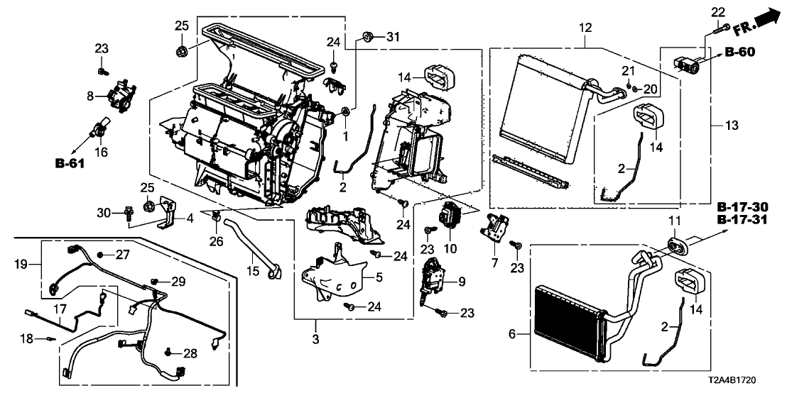 79106-T2A-A61 - Genuine Honda Heater Sub-Assy.