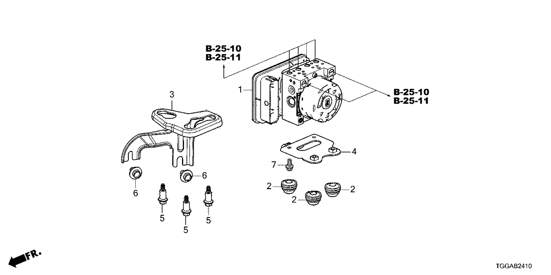 57100-TGH-M82 - Genuine Honda MODULATOR ASSY-, VSA
