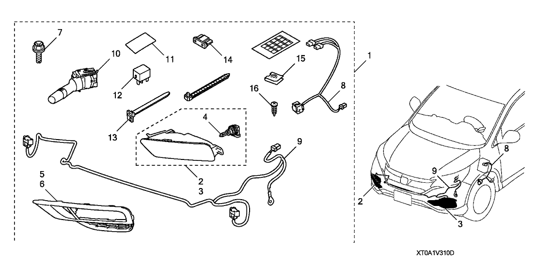 08V31-T0A-10030 - Genuine Honda Harness
