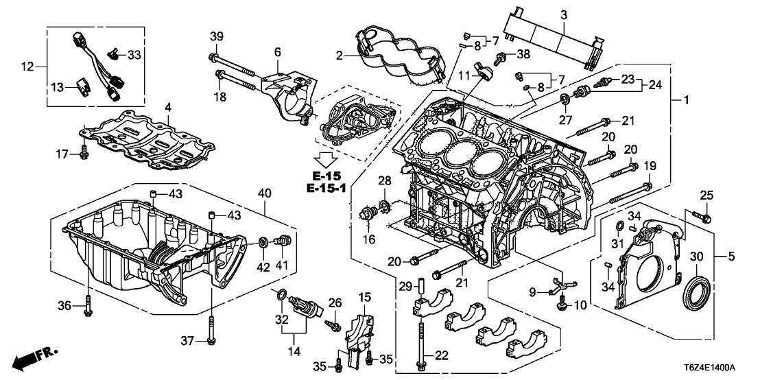 15280-5J6-A00 - Genuine Honda Body, Oil Jet