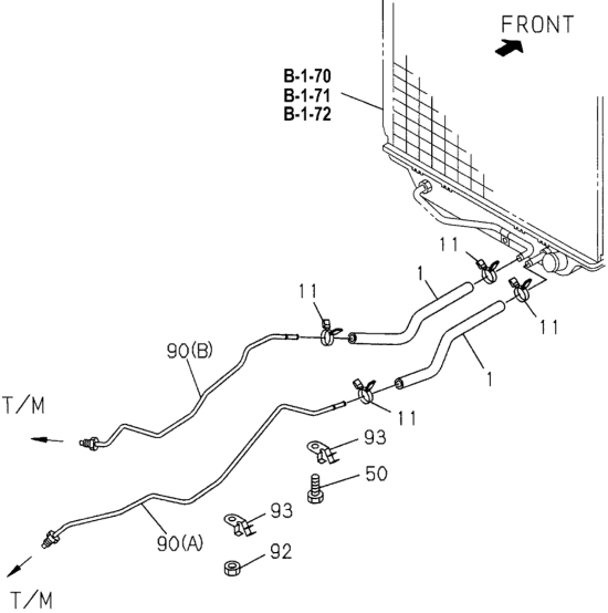 8-97089-702-0 - Genuine Honda Hose (ATf)