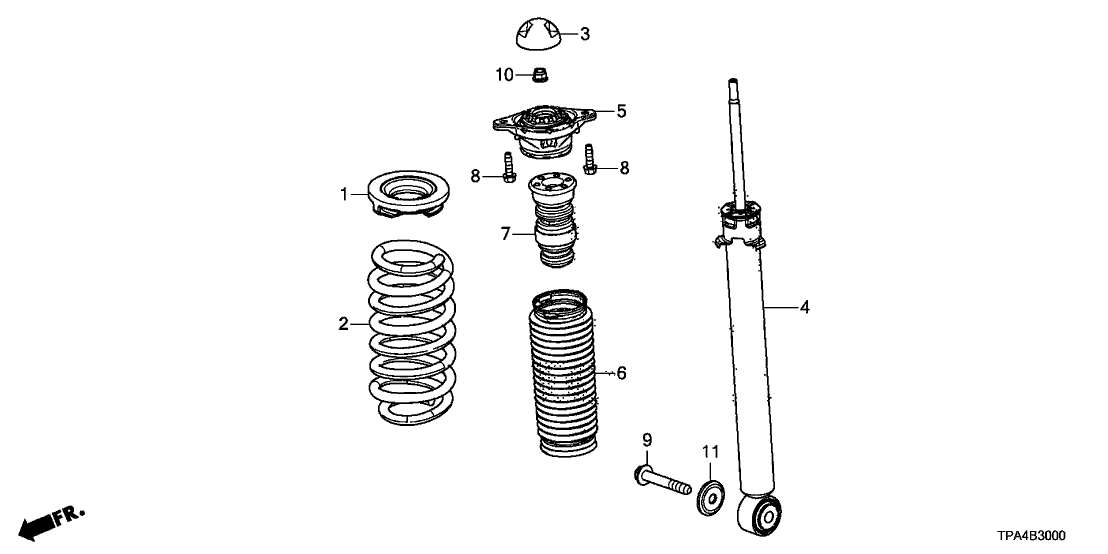 52441-TPG-A71 - Genuine Honda Spring, Rear