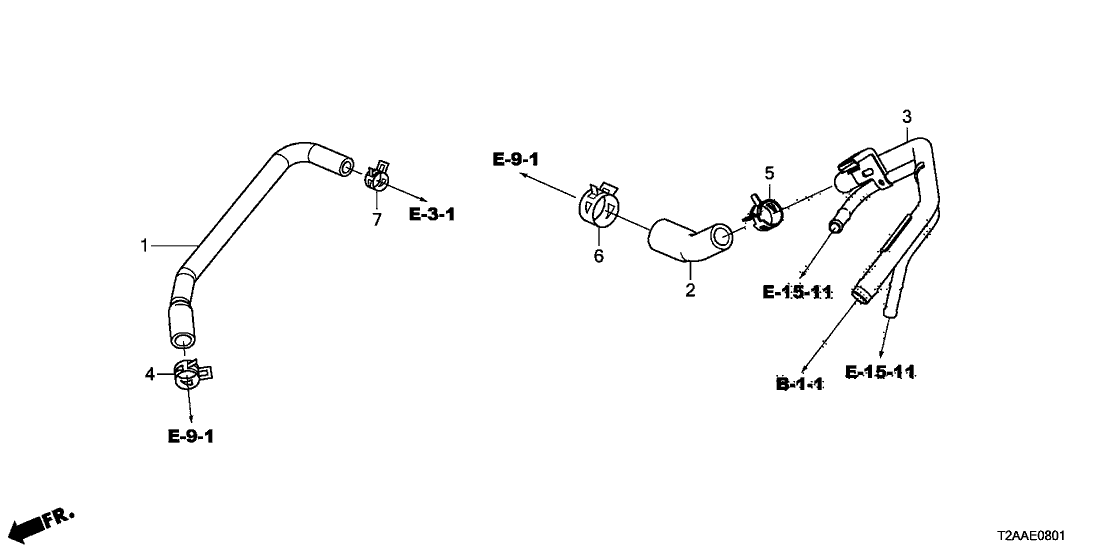 17136-5G0-A00 - Genuine Honda Tube,Breather