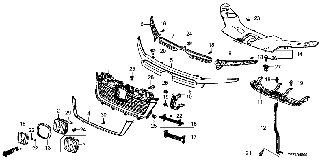 71165-T6Z-A00 - Genuine Honda BRACKET