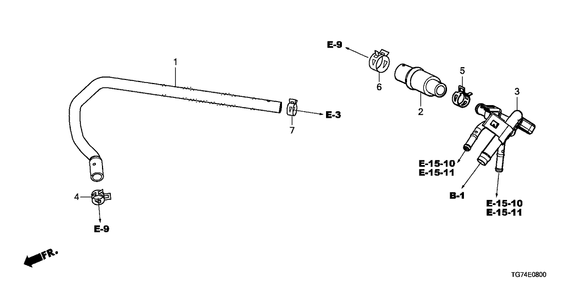 17136-5J6-A00 - Genuine Honda Tube, Breather