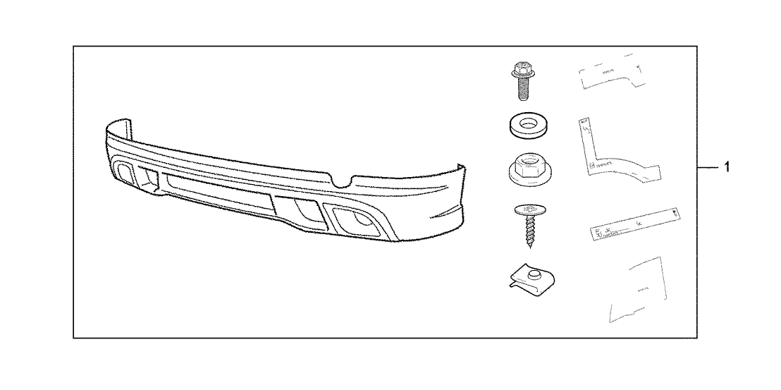 71513-XTK-000 - Genuine Honda Garnish, RR. Spoiler (Lower)