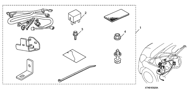 Remote Engine Starter Attachment - 2009 Honda Fit 5 Door SPORT (SAYAMA ...