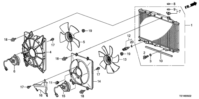 Radiator (V6) (Denso) - 2012 Honda Accord 2 Door EXL-V6 (NAVIGATION) KA 5AT