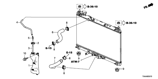 Radiator Hose - Reserve Tank - 2020 Honda Fit 5 Door SPORT (SENSING) KA CVT
