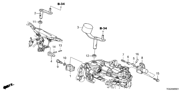 MT Shift Lever - 2021 Honda Civic 5 Door TYPE R (TOURING) KA 6MT