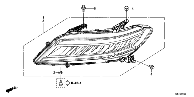 Headlight (LED) - 2016 Honda Accord 2 Door TRN-V6 KA 6AT