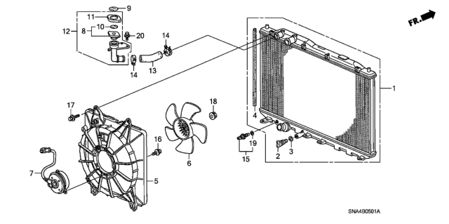 Radiator (Denso) (1.8L) - 2006 Honda Civic 4 Door EX KA 5AT