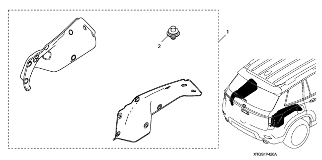 Cargo Side Lining Protectors - 2019 Honda Passport 5 Door ELITE (AWD ...