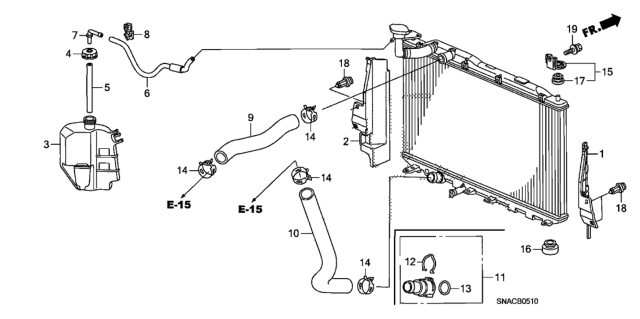 Radiator Hose - Reserve Tank (1.8L) - 2010 Honda Civic 4 Door LX-S KA 5AT
