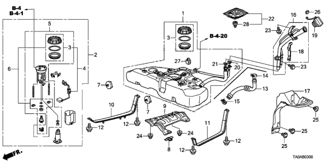 Fuel Tank - 2012 Honda Accord 4 Door EX-L KA 5AT