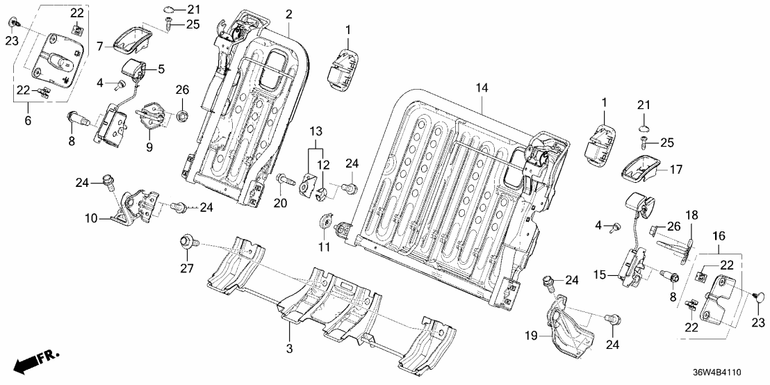 82139-36W-J01 - Genuine Honda ISO-FIX WIRE COMP