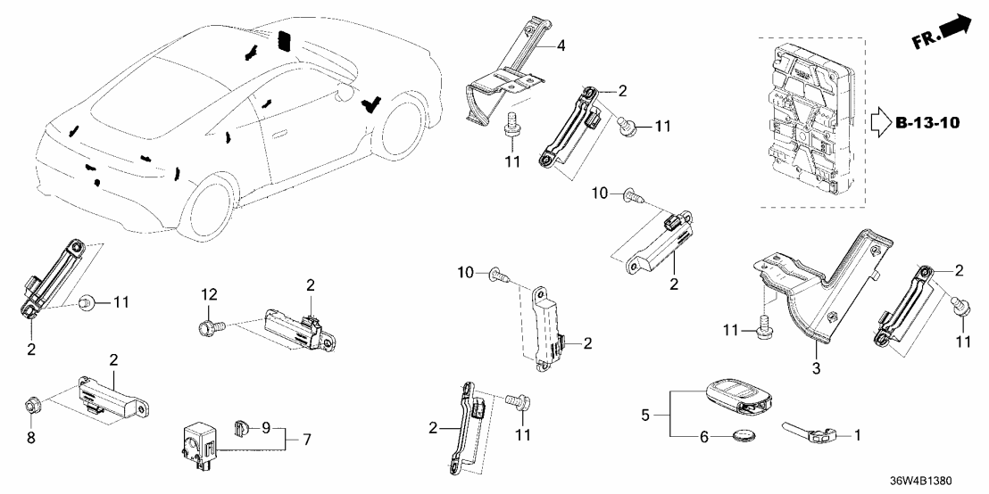 38388-3S5-A00 - Genuine Honda BRACKET, R- FR