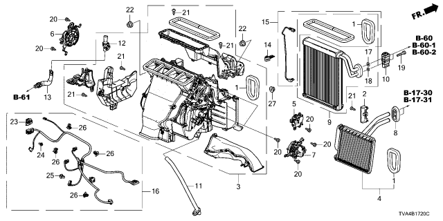 79106-TVA-A42 - Genuine Honda HEATER UNIT SUB ASSY