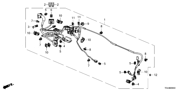1N210-6MA-J00 - Genuine Honda HARNESS, IPU