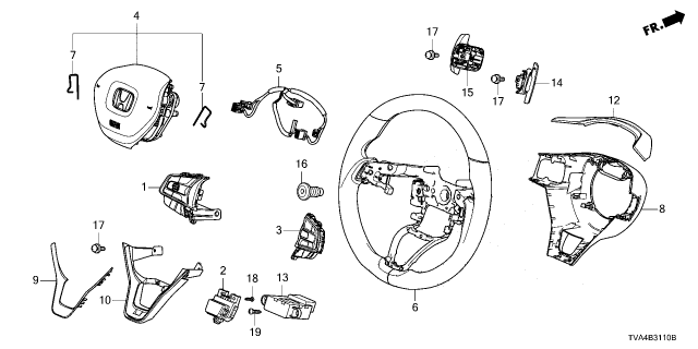 Steering Wheel (SRS) - 2022 Honda Accord 4 Door 1.5T LX CVT