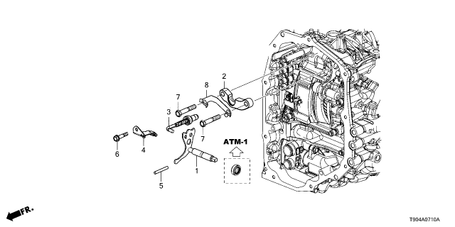 AT Control Shaft - 2025 Honda Pilot 5 Door Elite AWD 10AT