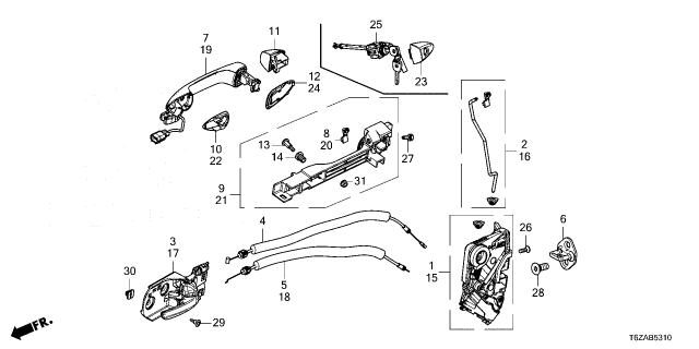 72181-TG7-A81ZS - Genuine Honda HANDLE, L- *NH877P*