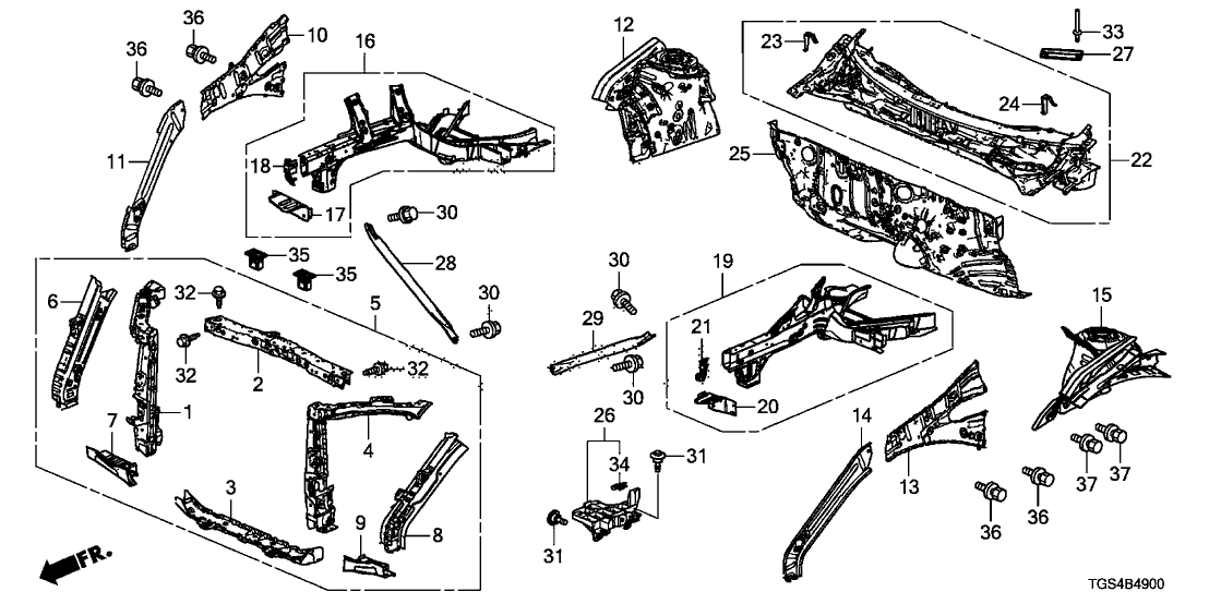 60750-TZ5-A02ZZ - Genuine Honda Housing, L. FR. Shock Absorber