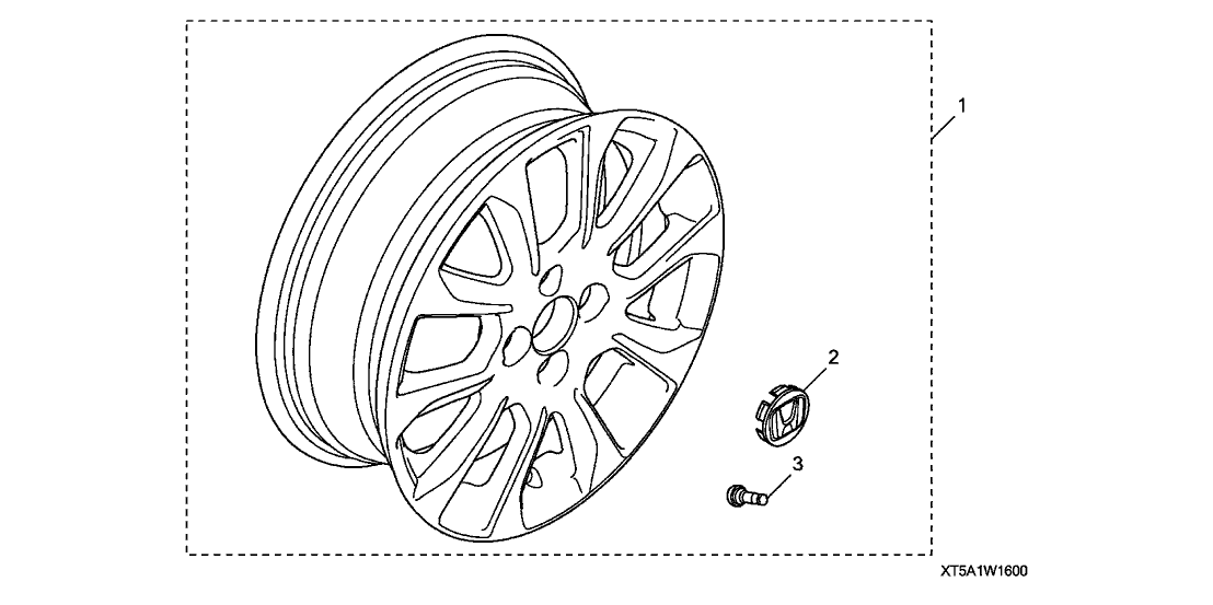 2015 Honda Fit 5 Door EX KA CVT Alloy Wheel Kit - Honda Parts Now