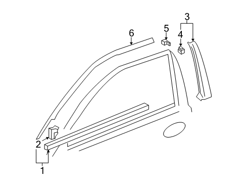 67366-S3Y-003 - Genuine Honda Tape, L. FR. Door